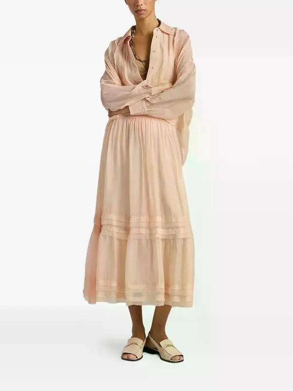 Momoni Elasticated Ruffled Midi Skirt
