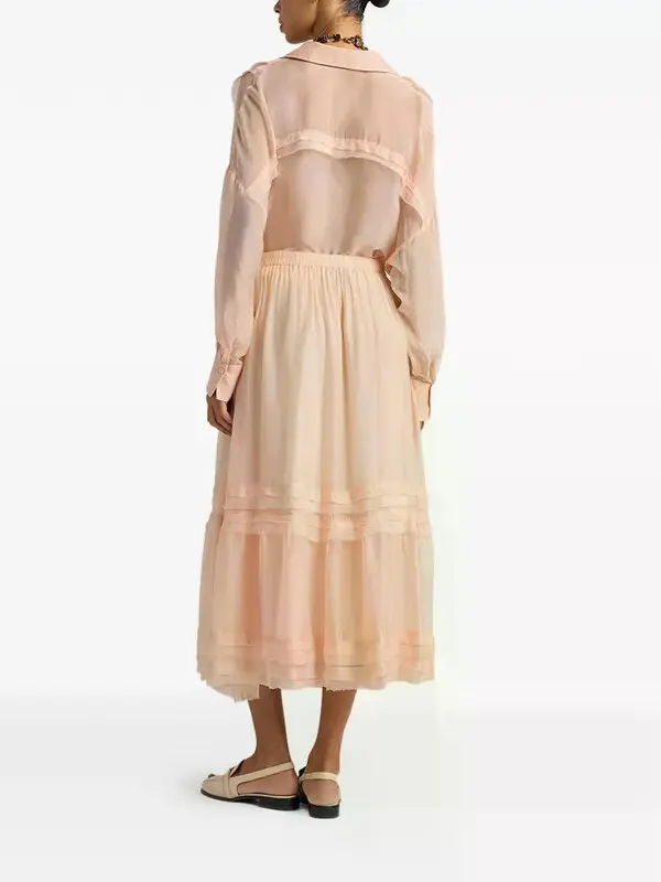 Momoni Elasticated Ruffled Midi Skirt