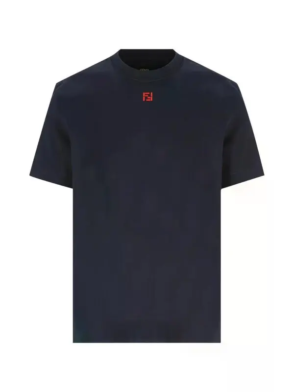 Fendi Logo-embroidered T-shirt - Blue