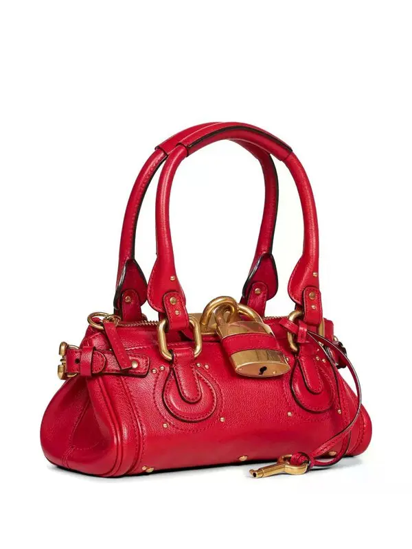 Chloé Paddington Leather Shoulder Bag - Red