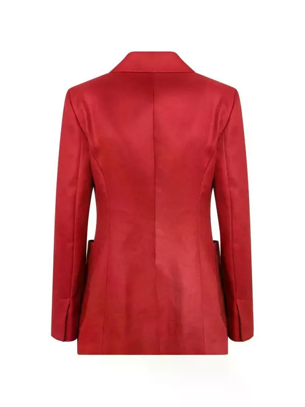 Max Mara Single-breasted Linen Blazer - Red