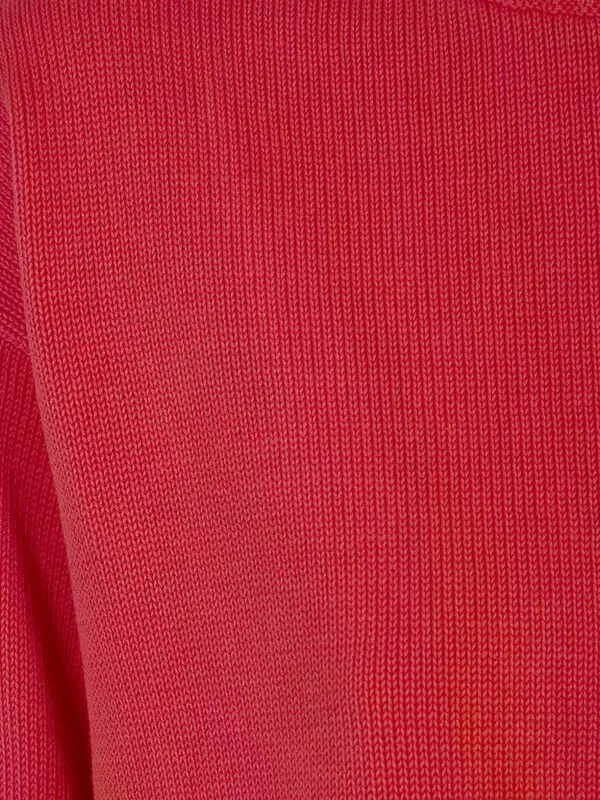 Rossopuro Ribbed Knit Cotton Long Sleeve Top