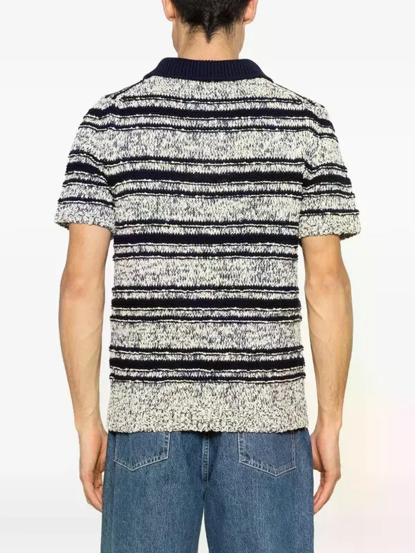 AMARANTO Striped Button Knitwear