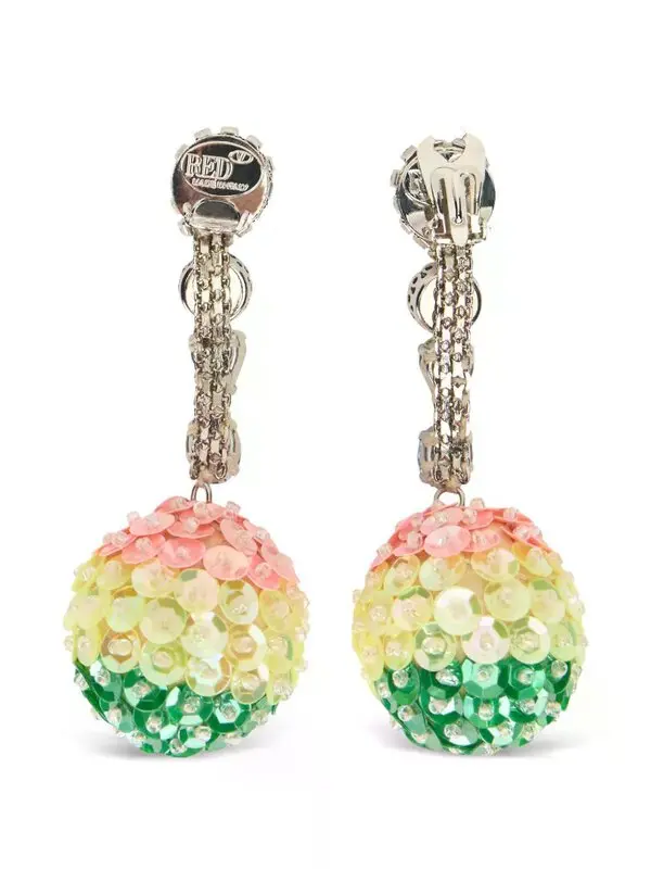 Red Valentino Sequin-embellished Drop Earrings