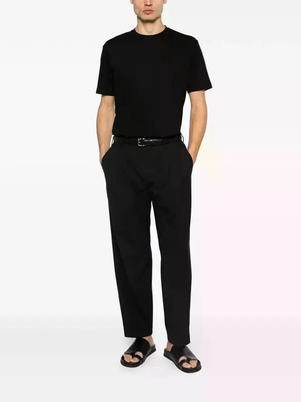 MAZZARELLI Round-neck T-shirt - Black