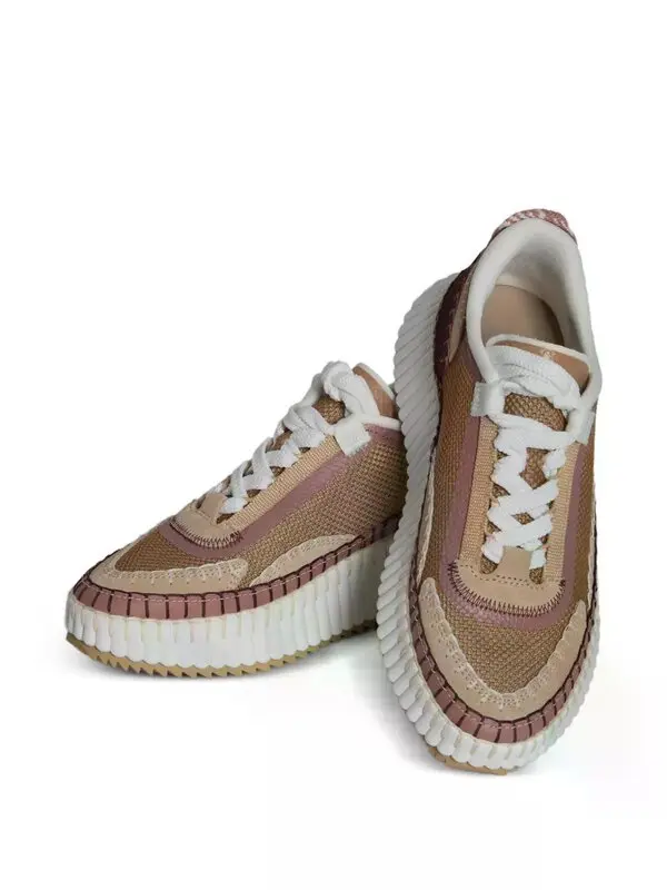 Chloé Nama Lace-up Sneakers - Neutrals