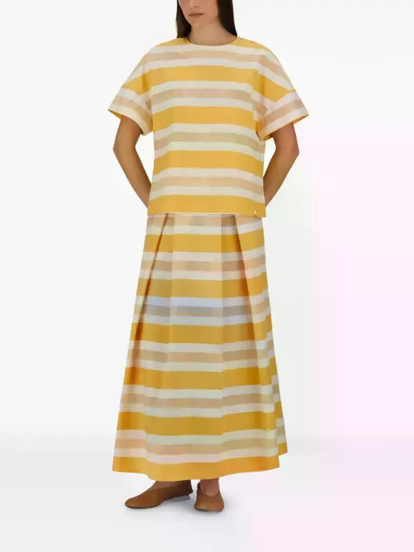 Herno Striped Flared Skirt