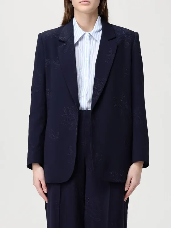 TWINSET Embroidered Viscose Single-breasted Blazer