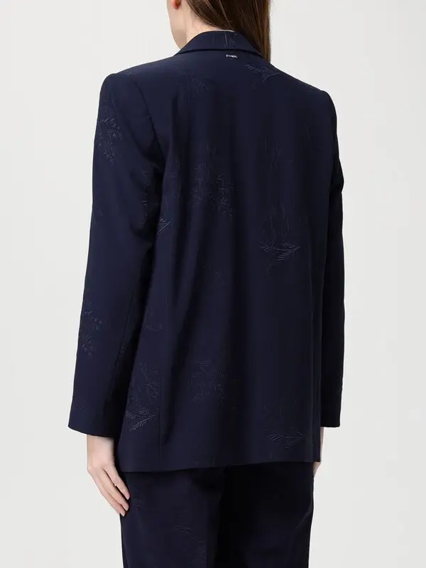 TWINSET Embroidered Viscose Single-breasted Blazer