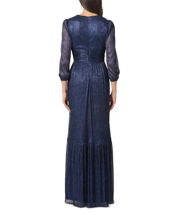 Shoshanna Venus Crinkle Chiffon Gown