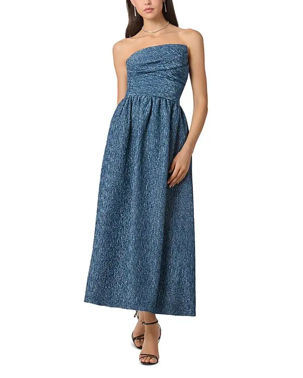 Shoshanna Jacquard Sanders Dress - Sapphire