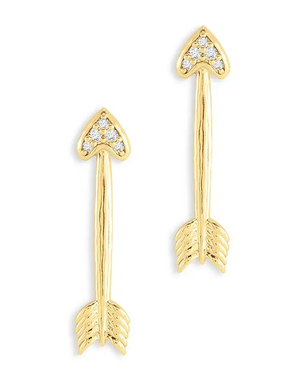 ANABEL ARAM Arrow Stud Earrings - Gold