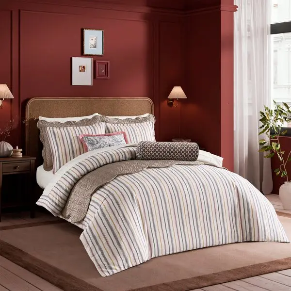 Ted Baker London Scallop Stripe Comforter Set, King