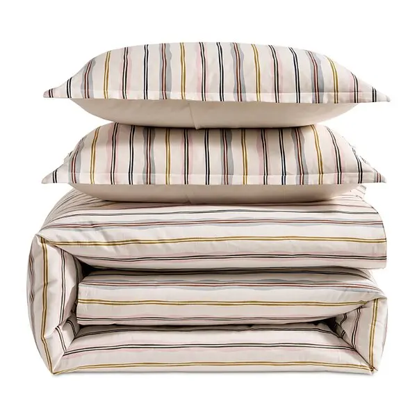 Ted Baker London Scallop Stripe Duvet Set, King - Multi