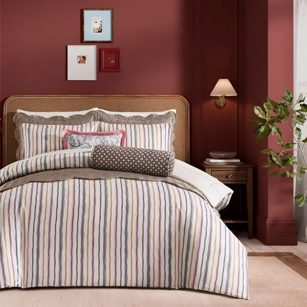 Ted Baker London Scallop Stripe Duvet Set, King