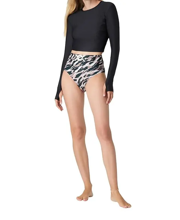 WATSKIN Aria Bikini Bottom With Belt - Animal Mix