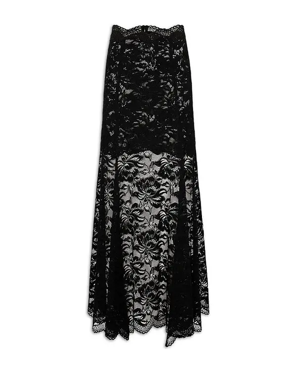 Rabanne Lace Maxi Skirt - Black