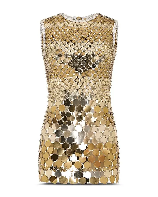 Rabanne Robe Short Dress - Antic Gold