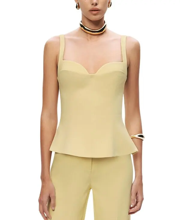 NOCTURNE Strappy Sculpted Bustier - Yellow
