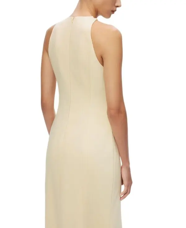 NOCTURNE Sleeveless Button-front Midi Dress