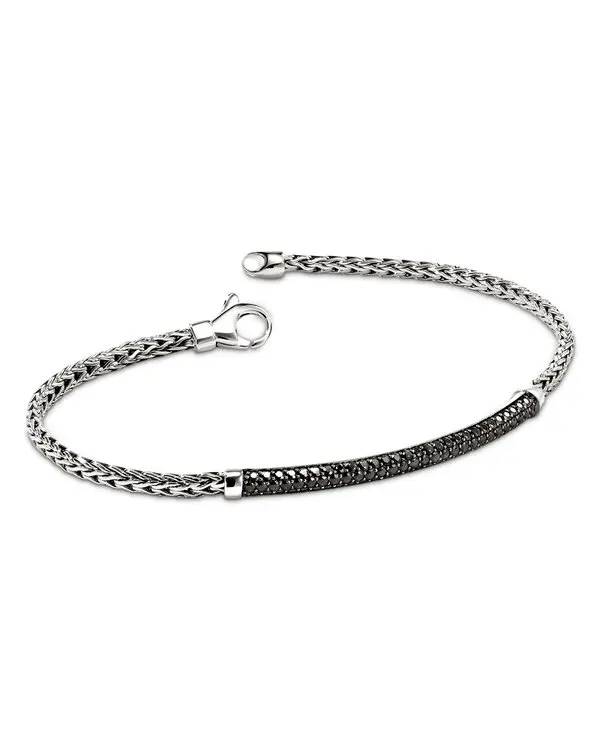 John Hardy Sterling Bracelet With Black Sapphires