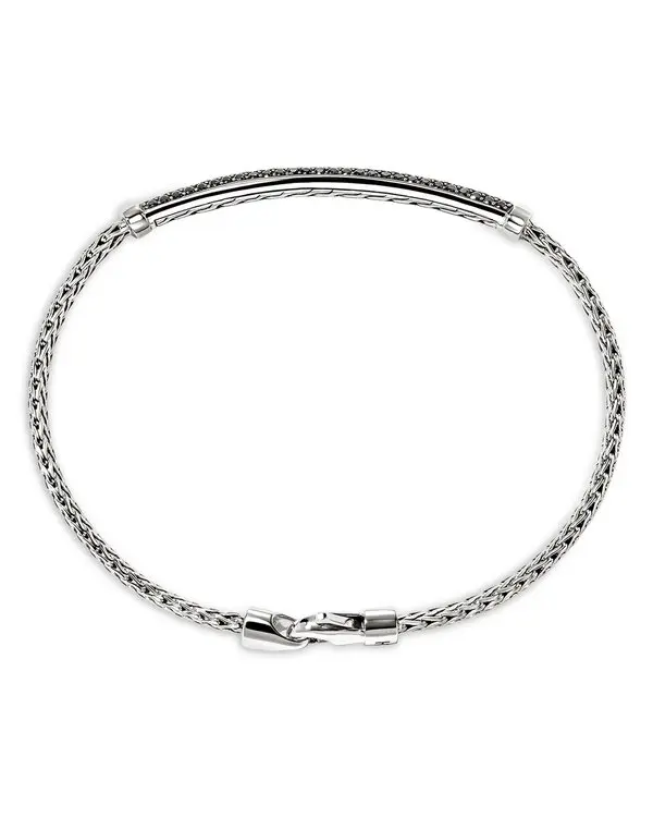 John Hardy Sterling Bracelet With Black Sapphires