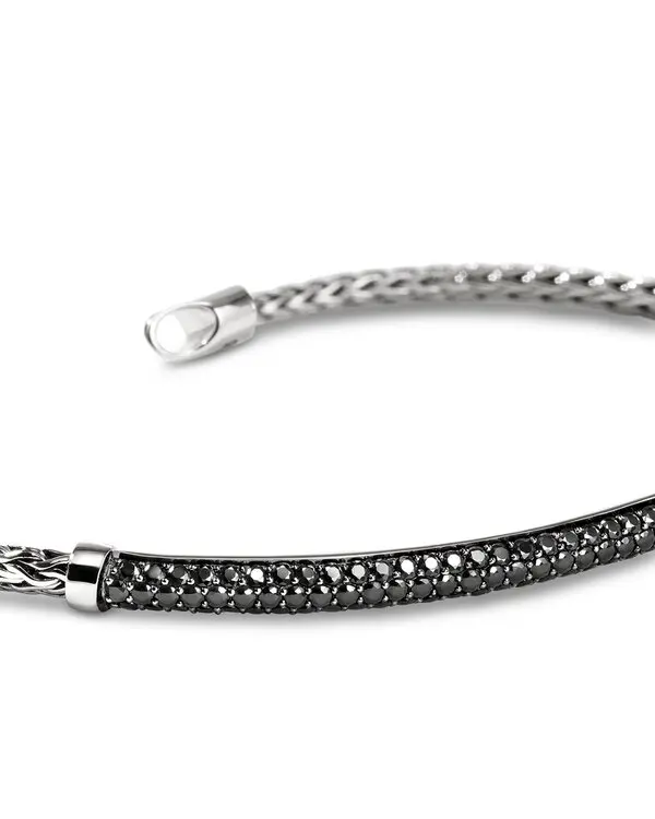 John Hardy Sterling Bracelet With Black Sapphires