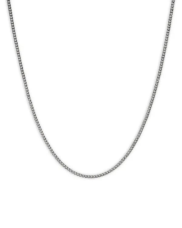 John Hardy Sterling Chain Box Link Necklace - Silver