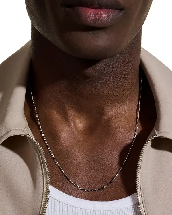 John Hardy Sterling Chain Box Link Necklace