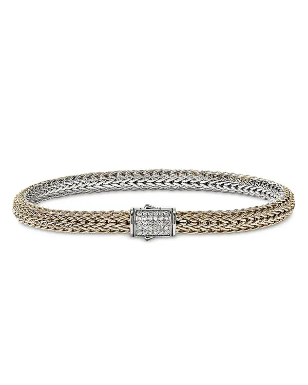 John Hardy 14k Bonded Gold & Sterling Icon Reversible Bracelet - Silver