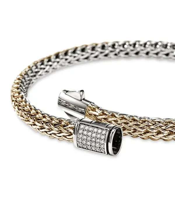 John Hardy 14k Bonded Gold & Sterling Icon Reversible Bracelet