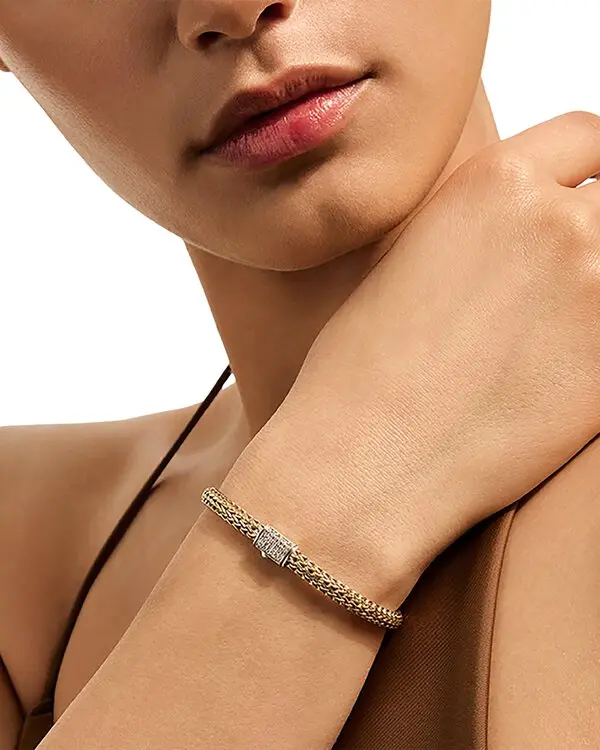 John Hardy 14k Bonded Gold & Sterling Icon Reversible Bracelet