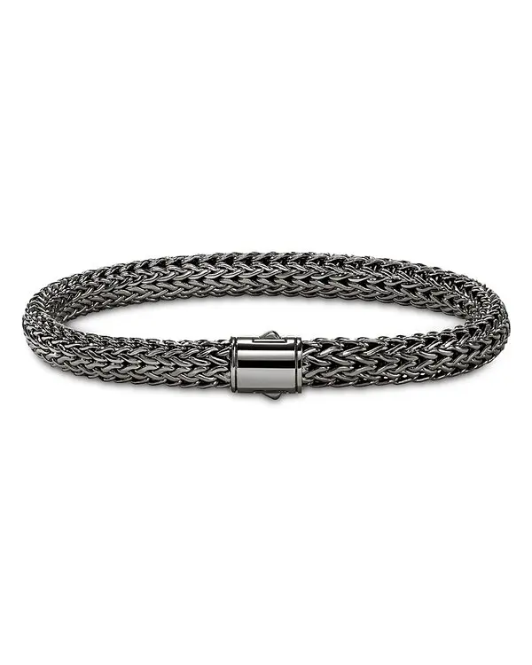 John Hardy Icon Dark Woven Link Bracelet - Silver