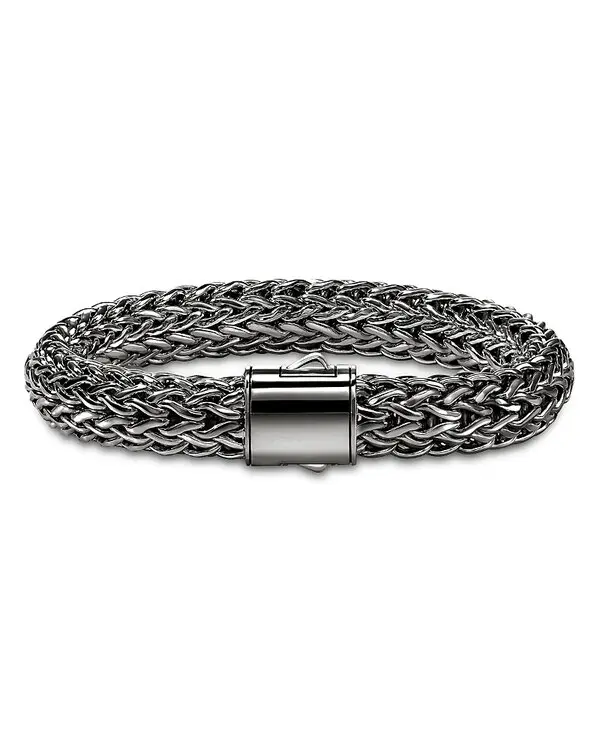 John Hardy Icon Dark Woven Link Bracelet - Silver