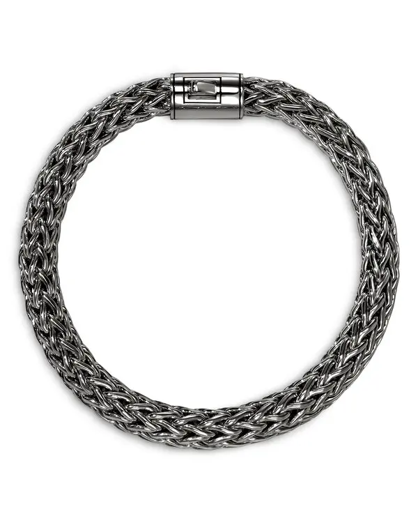 John Hardy Icon Dark Woven Link Bracelet - Silver