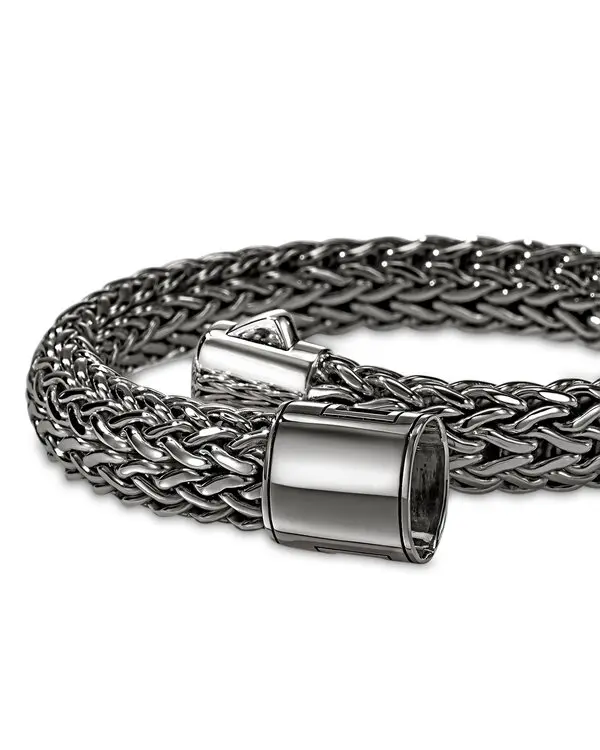 John Hardy Icon Dark Woven Link Bracelet - Silver