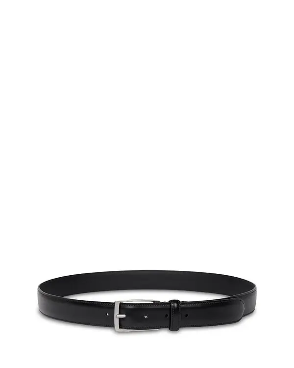 Sandro Rectangular Buckle Leather Belt - Black