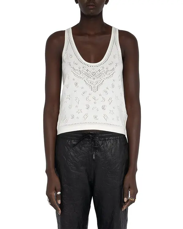 Zadig&Voltaire Jossy Tank 100% Cotton - Eggshell