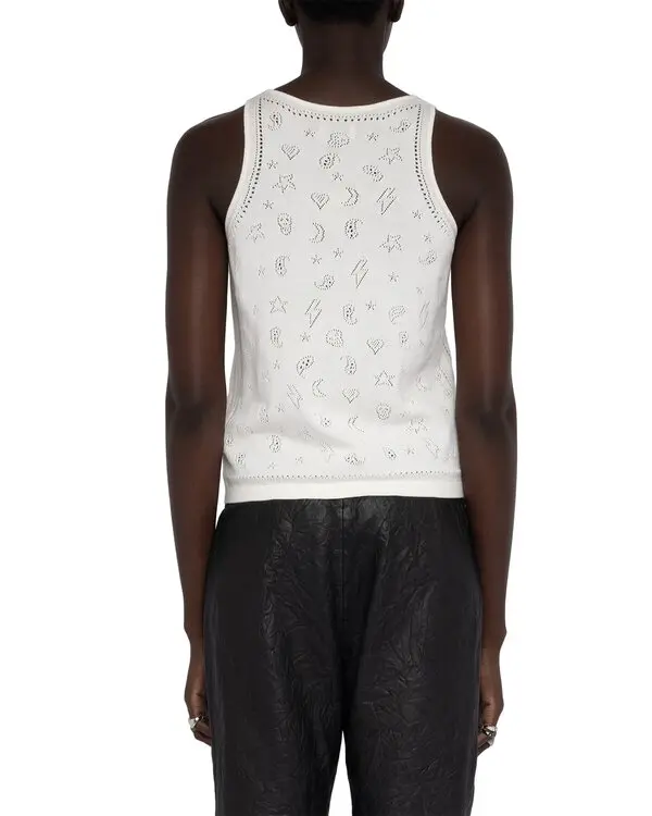 Zadig&Voltaire Jossy Tank 100% Cotton - Eggshell