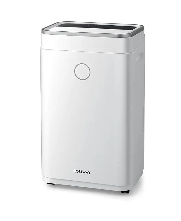COSTWAY 60-pint Dehumidifier For Home & Basements 4000 Sq. Ft With 3-color Digital Display - White