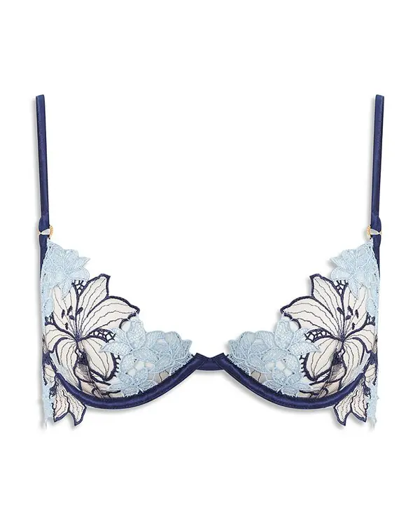 Bluebella Calantha Wired Bra - Navy Peony/blue/sheer