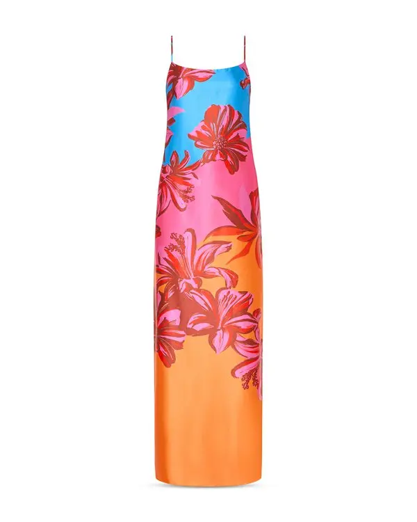 MILLY Lily Sunset Floral Print Maxi Dress - Multi