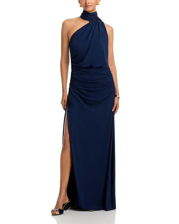 Simkhai Moira Draped Jersey Gown - Midnight