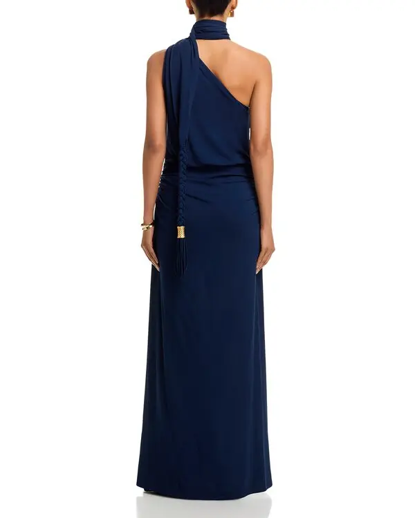 Simkhai Moira Draped Jersey Gown - Midnight