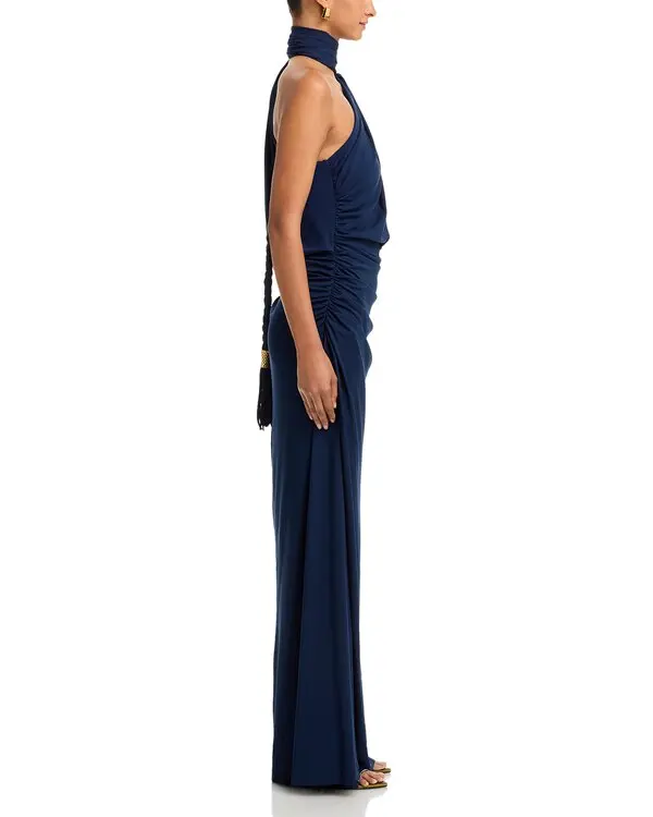 Simkhai Moira Draped Jersey Gown - Midnight