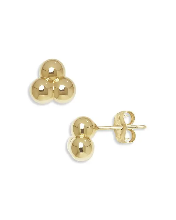 Bloomingdale'S 14k Yellow Triple Ball Stud Earrings - Gold