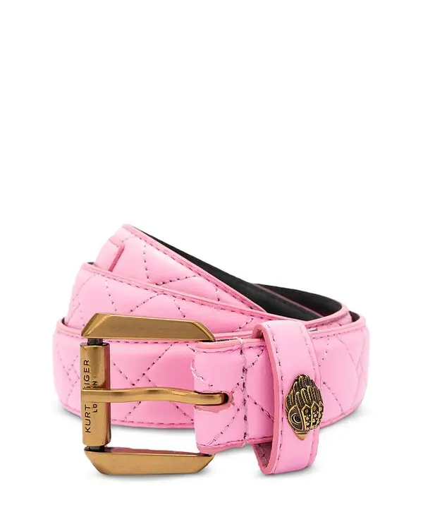 Kurt Geiger Kensington Leather Belt - Bright Pink