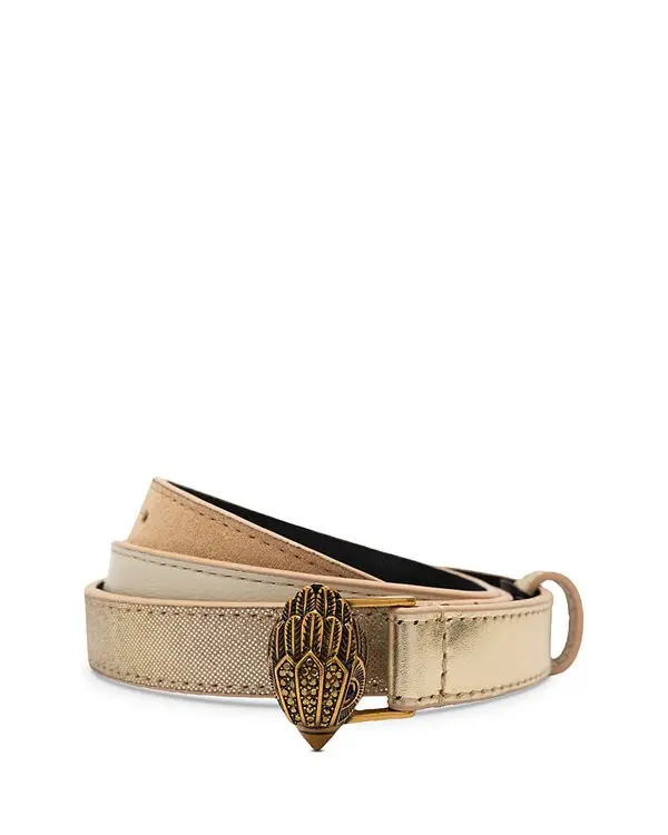 Kurt Geiger Patchwork Leather Belt - Natural