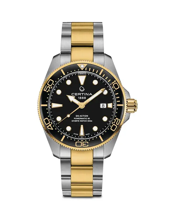 CERTINA Ds Action Diver Watch, 43mm - Black