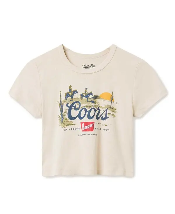 Junk Food Clothing Coors Golden Beer Baby Tee - Sand